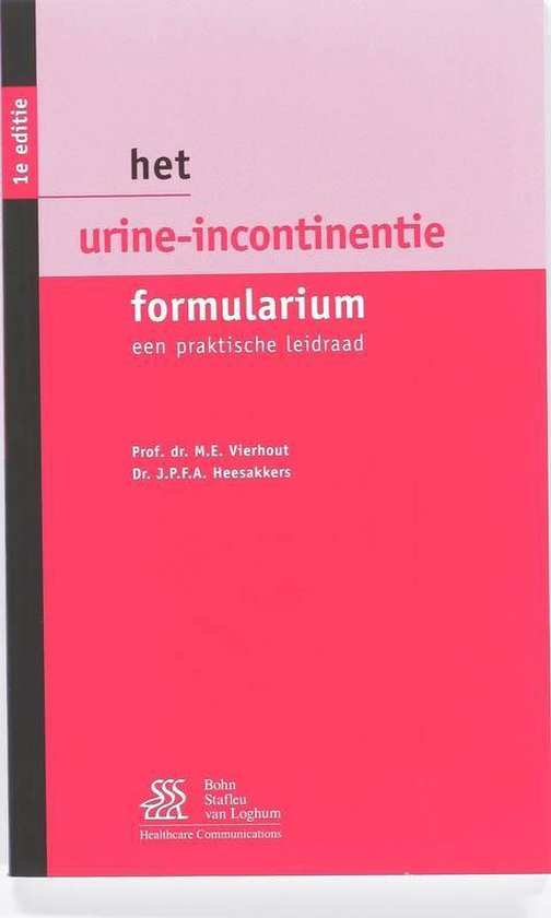 Formularium - Urine-incontinentie formularium | 9789031351411 | M ...