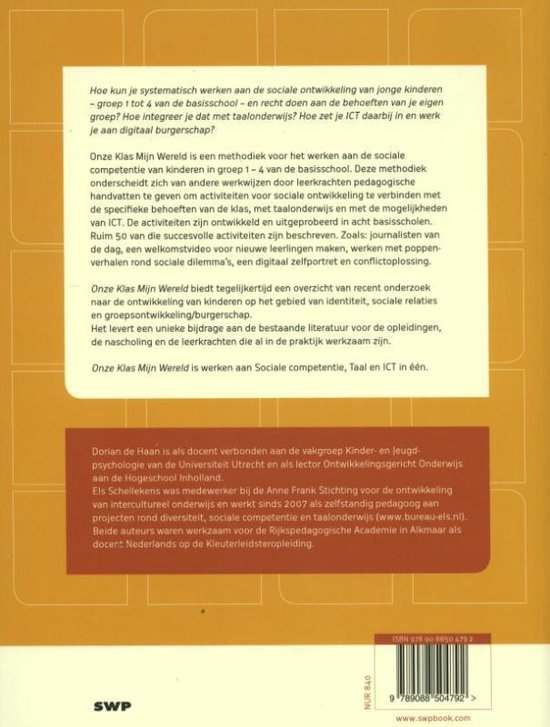 Onze klas, mijn wereld | 9789088504792 | Dorian de Haan | Boeken | bol