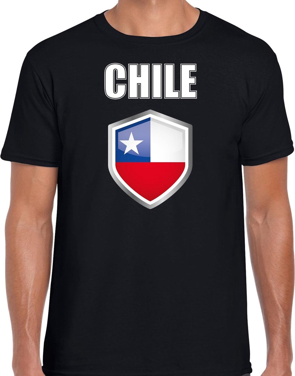 Chili landen t-shirt zwart heren - Chileense landen shirt / kleding ...