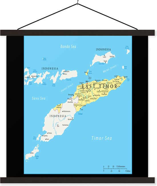 illustration de la carte du Timor oriental plaque scolaire lattes ...