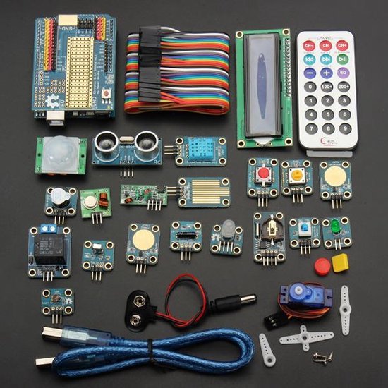 Deluxe Sensoren Set Voor Arduino - Sensorkit voor Arduino - Met Uno R3 ...