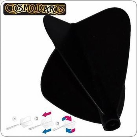 Cosmo Darts Fit Flight Kite Dark Black Set Ã 6 stuks | bol.com