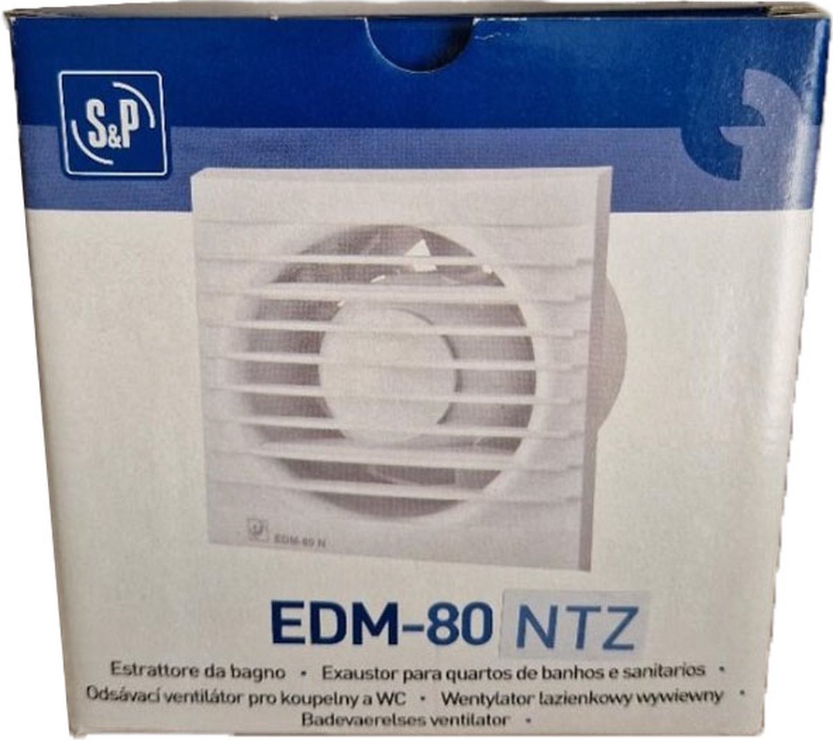 Soler & Palau EDM-80NTZ Toilet-/doucheventilator + timer 122x122mm ...