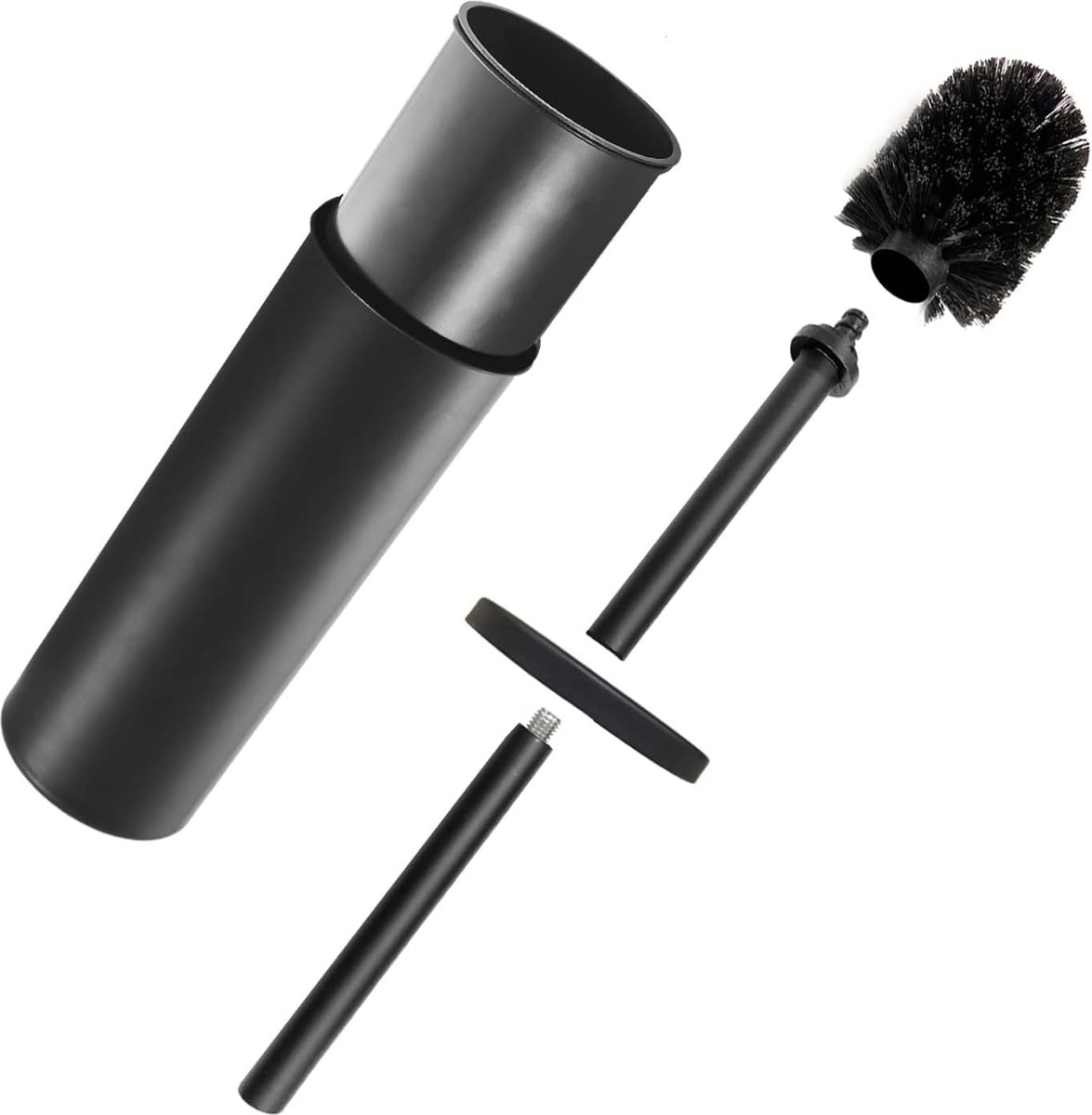 Wc-borstel en houder wandmontage, staande toiletborstel met langere ...