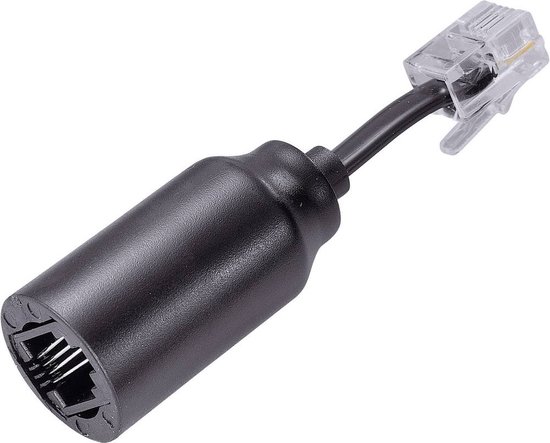 Renkforce Snoerontwarder Adapter [1x RJ10-stekker 4p4c - 1x RJ10-bus 4p4c] 3.00 cm Zwart | bol