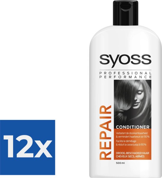 Syoss Conditioner Repair Therapy - Voordeelverpakking 12 stuks | bol