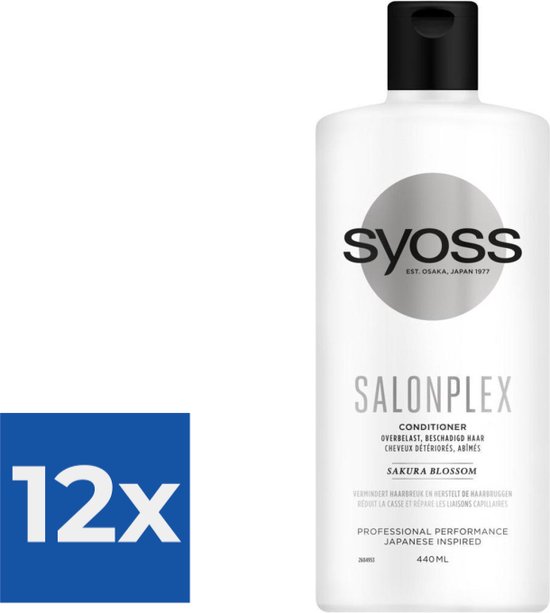 Syoss Salonplex Conditioner 440 ml - Voordeelverpakking 12 stuks | bol