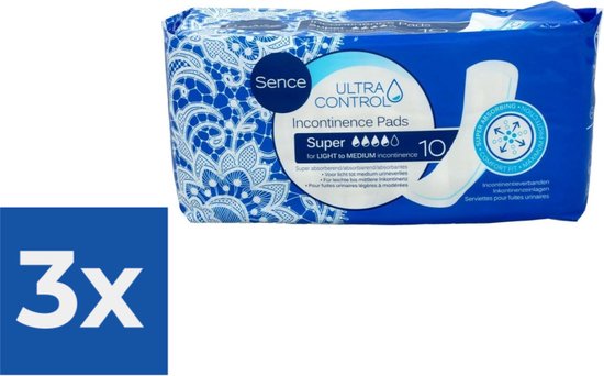 Sence Maandverband Super Plus 10 stuks - Voordeelverpakking 3 stuks | bol Sence Maandverband Super Plus 10 stuks - Voordeelverpakking 3 stuks | bol