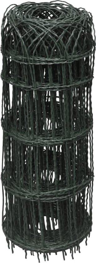 vidaXL Borderafscheiding - Groen gepoedercoat ijzer - 25x0.65 m | bol