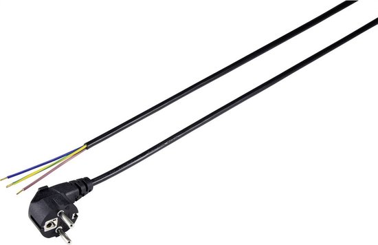 Sygonix SY-5043480 Stroom Aansluitkabel Zwart 3.00 m | bol