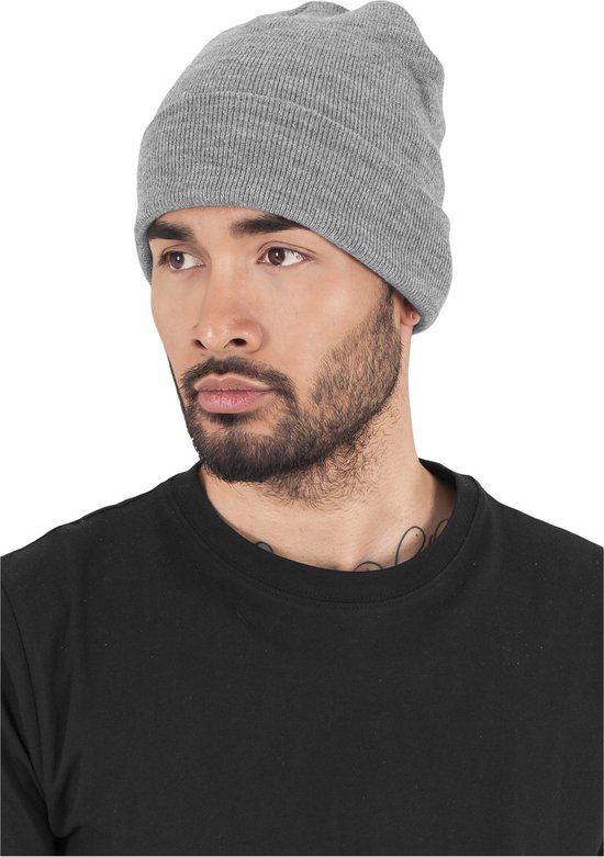 Urban Classics - Heavyweight Long Beanie Muts - Grijs | bol