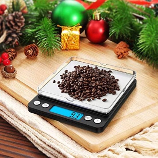 Weegschaal 0 01 Gram - Weegschaal Keuken - Precisie Weegschaal - Zwart ...