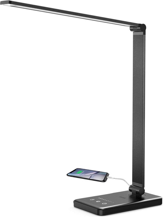 Moderne LED Bureaulamp met USB-Oplaadpoort - Duurzaam, Verstelbaar en ...