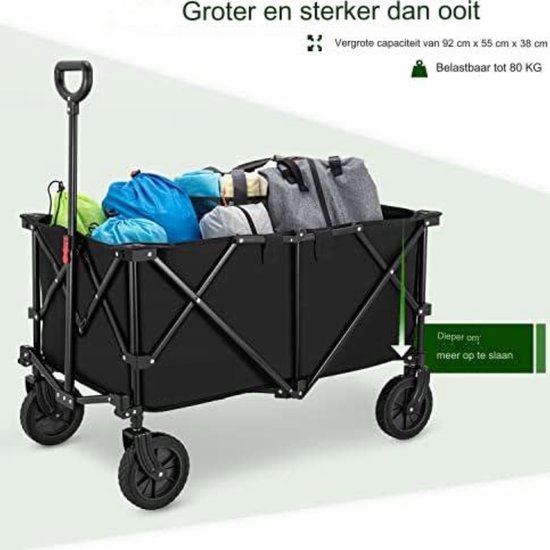 Bolderkar Opvouwbaar Luchtbanden - Bolderkar Met Duwstang | bol