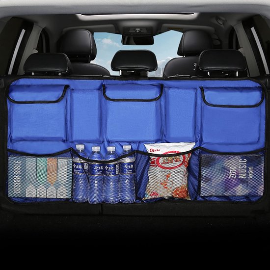 auto kofferbakorganizer, auto opbergtas met 9 vakken, kofferbakzak voor ...