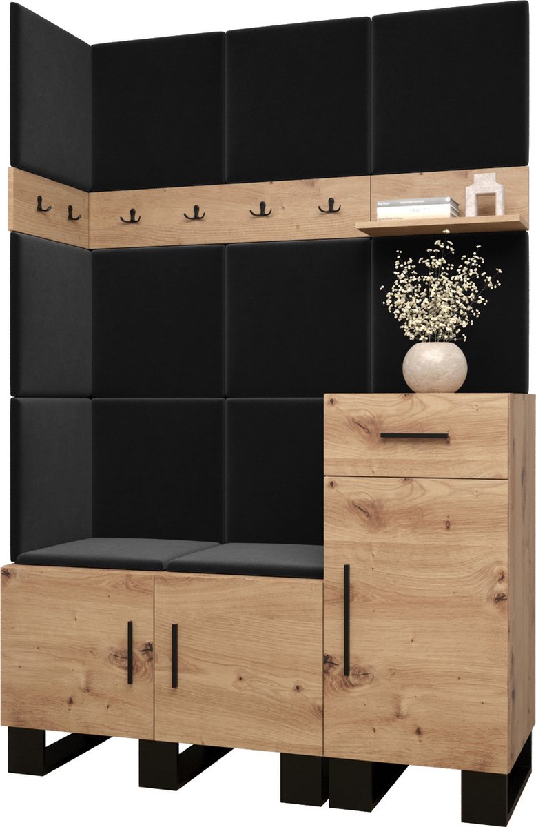 Garderobekast Ganggarderobe Compacte garderobe Vestibule Wandkast Plank ...