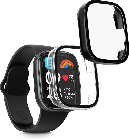 kwmobile 2x cover geschikt voor Xiaomi Redmi Watch 3 Active / Redmi ...