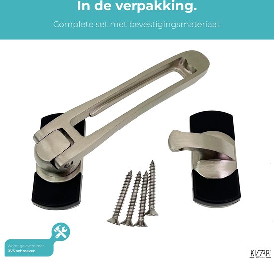 Kierstandhouder Safe RVS - Deurbeveiliging - Deurbegrenzer ...
