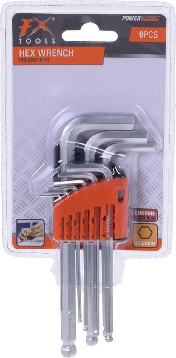 Inbussleutelset 9 delig - Zilverkleurige inbus schroevendraaiers ...