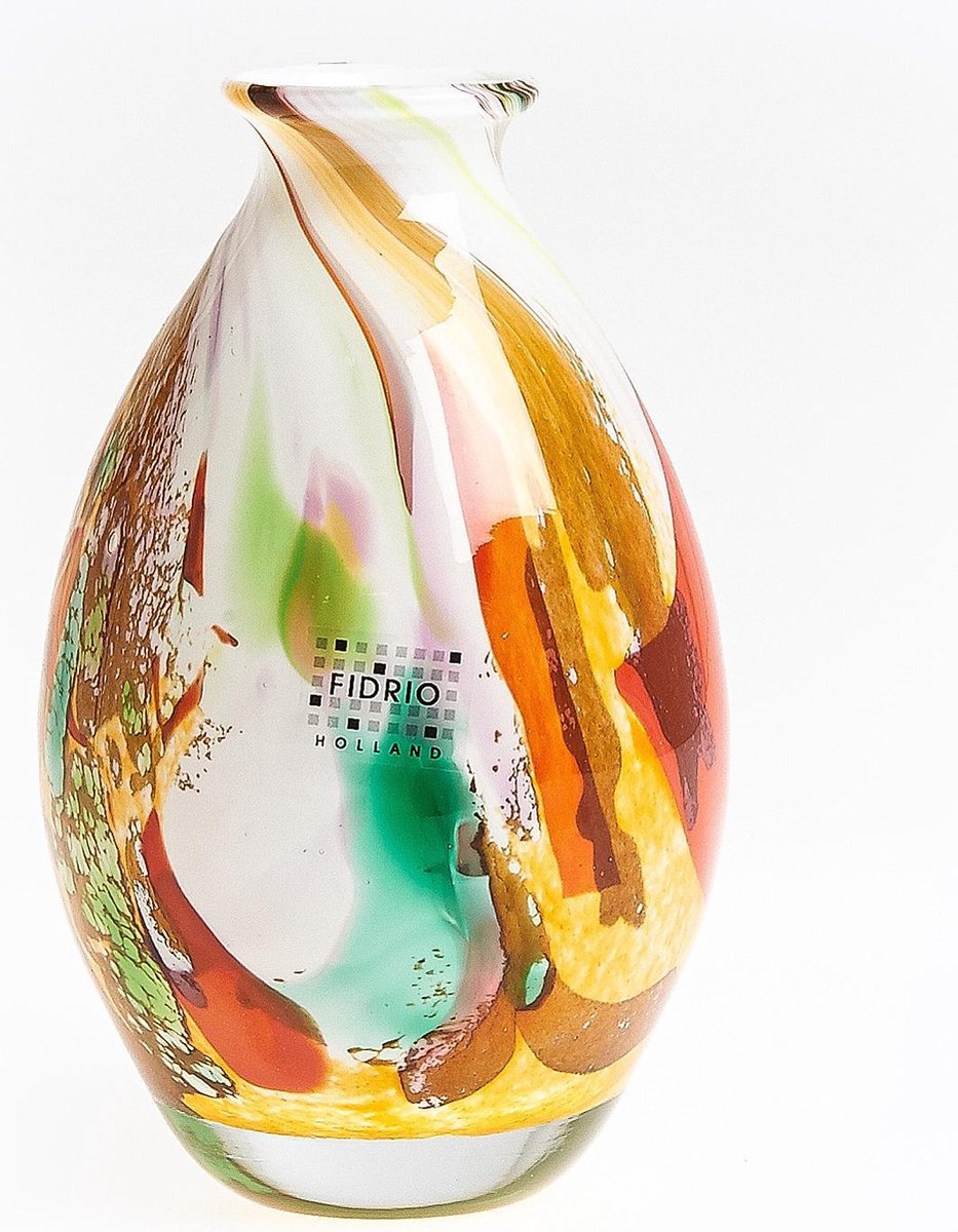 Design vaas Drop - Fidrio MIXED COLOURS - glas, mondgeblazen - hoogte ...