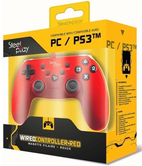 Steelplay Wired Controller Metallic Red - PC | bol.com