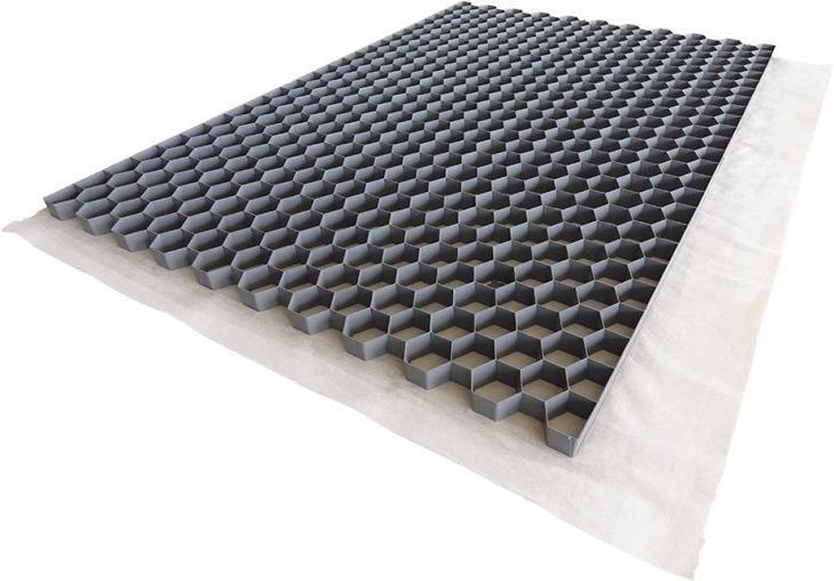 bol.com | Plusgarden® Grindmat - Grindplaat - Grijs 120x80x3 cm