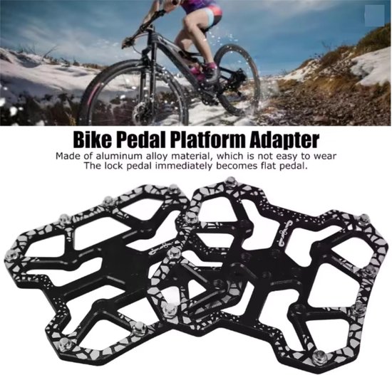 Spd-Pedalen - Clipless Platformadapter - Aluminium - Platte Pedalen ...