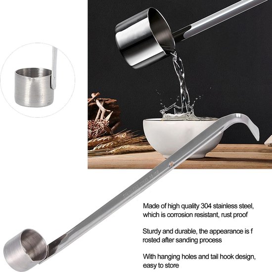Roestvrijstalen Pollepel Lange Steel Multifunctionele Lepel - Hangende ...