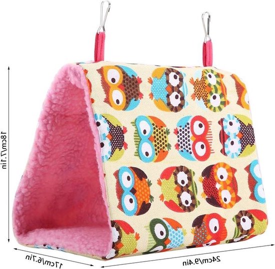 Vogelnest Hangmat Warm Zacht Hangende Grotwoning - Papegaai Snuggle Hut Tent Bed -... | bol