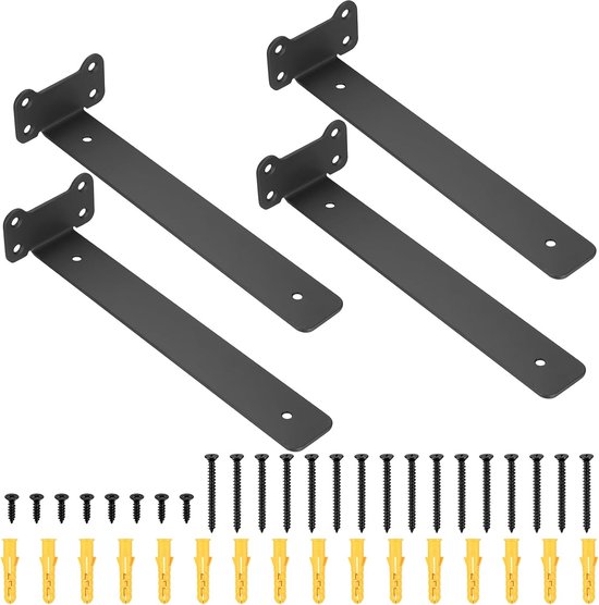 JGS ® Onzichtbare Zware Muurbeugels voor Planken, Set van 4, Stijlvol ...