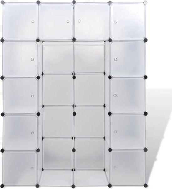 Modulaire kast wit - 14 compartimenten Witte Kast - Modulaire Kast ...