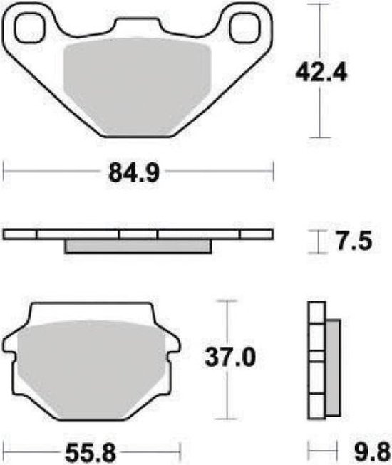 Plaquette de frein Ferodo pour Quad Eton 250 Vector St 2005 à 2007 AR ...
