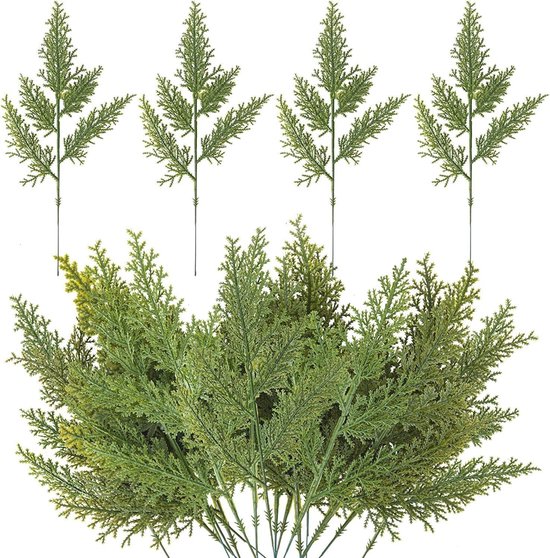 Kunstmatige Dennentakken voor Kerstversiering - 20 Stuks Groene Takken ...