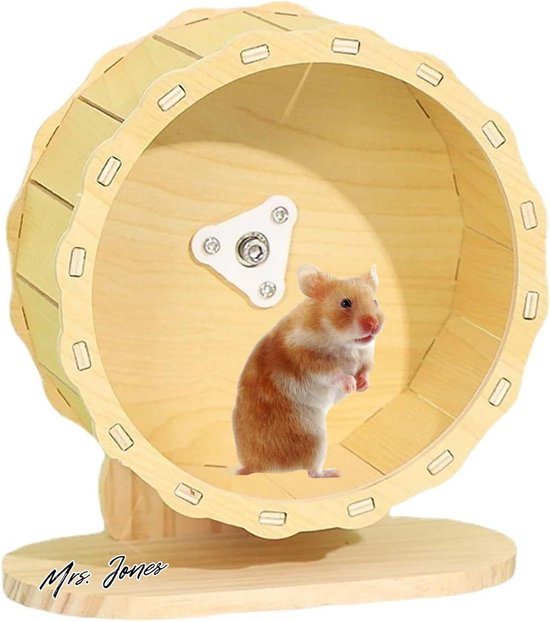 Mrs. Jones Premium Collection Hamsterwiel - Oefenfiets - Silent - Hout - Verstelbare... | bol
