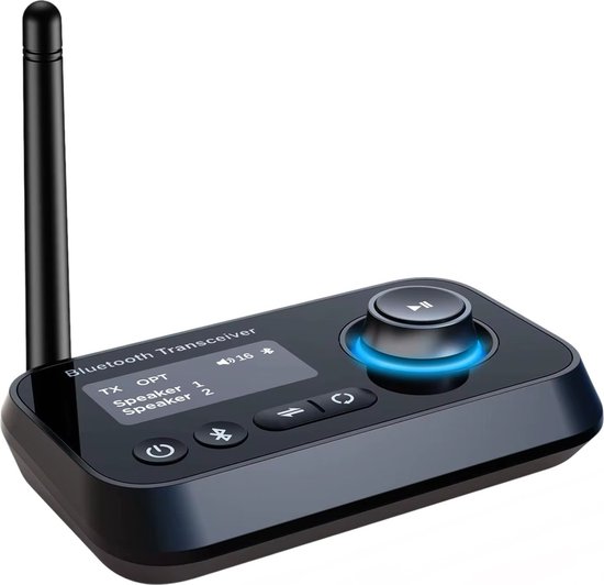 BT17 Bluetooth 5.3 Audio Adapter met LCD Scherm - 3-in-1 Transmitter ...