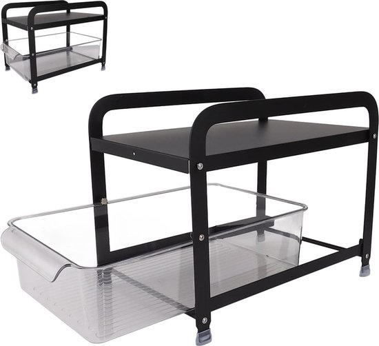 Uittrekbare Organisator Kast - 2-laags Ondergootsteenorganizer met ...