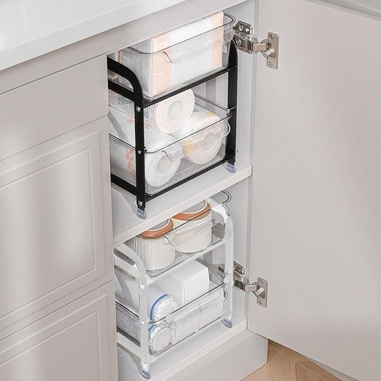 Uittrekbare Organisator Kast - 2-laags Ondergootsteenorganizer met ...