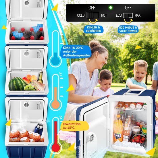 KESSER® 40L Thermo Elektrische Koelbox met wielen | voor warm houden en koelen |... | bol