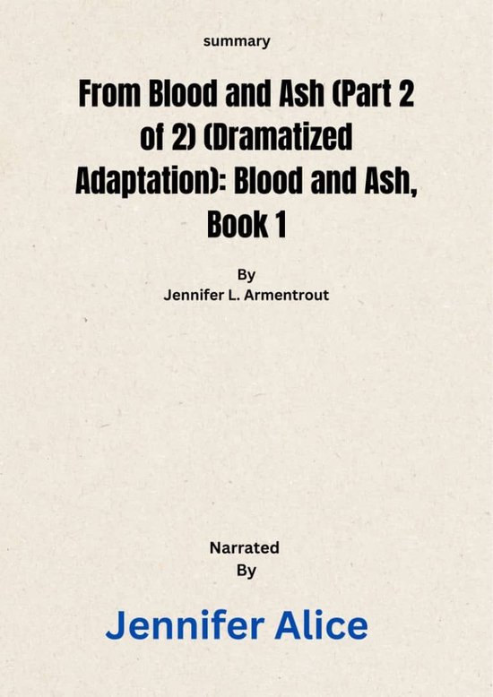 From Blood and Ash (Part 2 of 2) (Dramatized Adaptation): Blood and Ash, Book 1 By... | bol