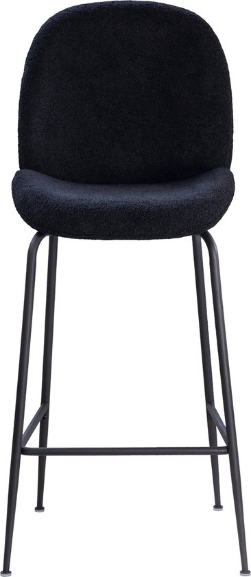 Barkruk Teddy Zwart - Stalen Frame - Zithoogte 75cm - Stoel Dewi - Giga ...