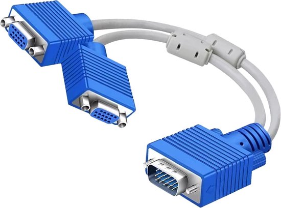 VGA Kabel - VGA Monitor Y-Splitter - 1x VGA (D-Sub) Male naar 2x VGA (D ...