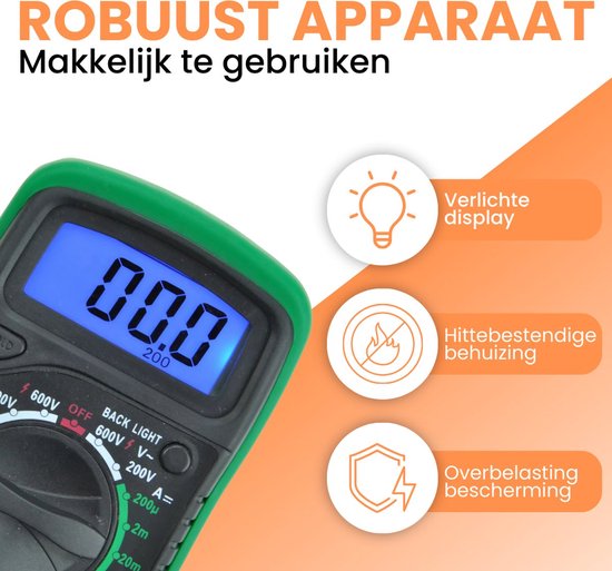 Digitale Multimeter 2024 Model - AC/DC Spanningsmeter - Inclusief ...