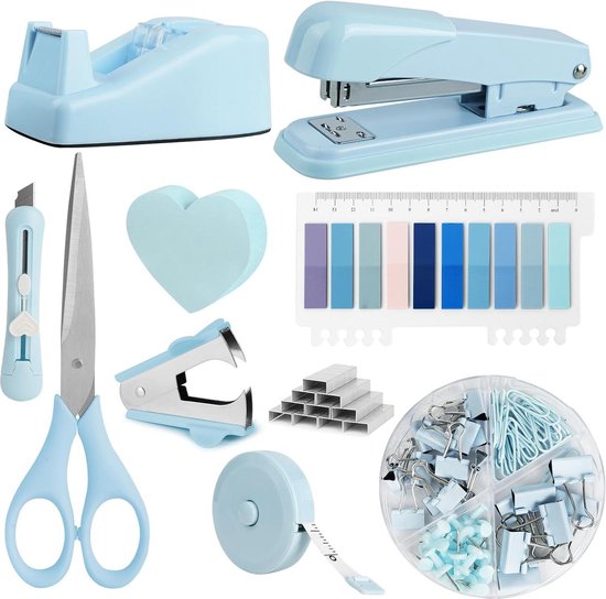 Desk Accessory Set - Includes Stapler, Adhesive Tape Holder, Staple ...