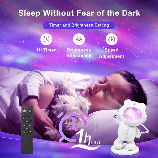 Galaxy Projector Bear Starry Plafond Projector 16 Nevel Effecten Timer ...