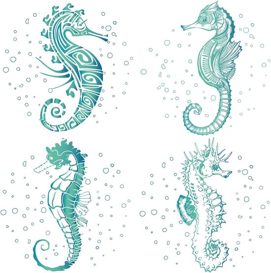 163 cm Zeepaard Raamstickers - Statische Zee Dier Glas Schuifdeur ...