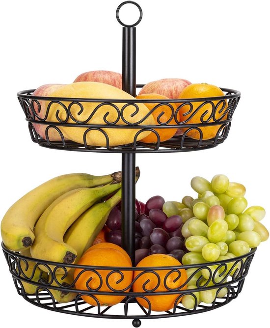Fruitmand 2 etages perfect voor fruit, groenten, snacks en ...