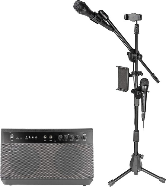 RJKSK-BK Premium Performer 100W Bluetooth Karaoke Machine en PA Systeem ...