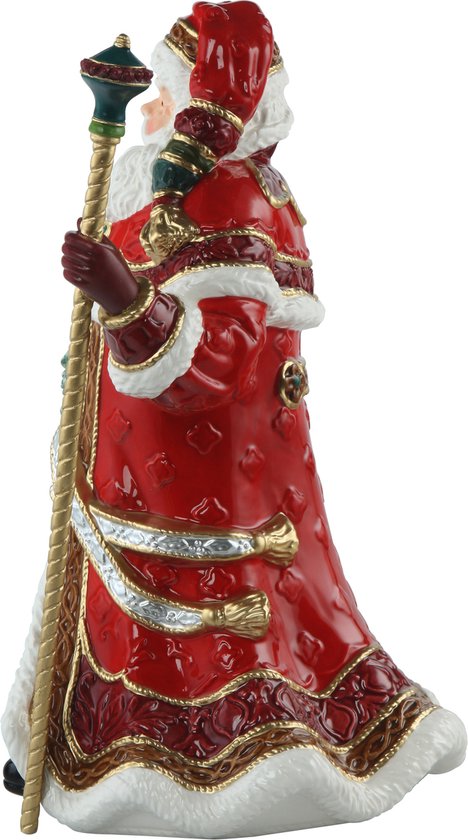 Goebel - Fitz and Floyd | Decoratief beeld Kerstman met krans en staf ...