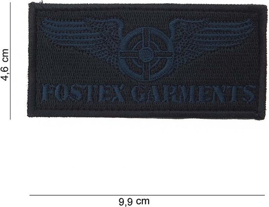 Embleem stof Fostex garments blauw | bol