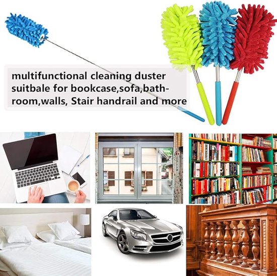 3 stuks - telescopische stofdoek - Plumeau Uitschuifbaar - Afstoffer ...